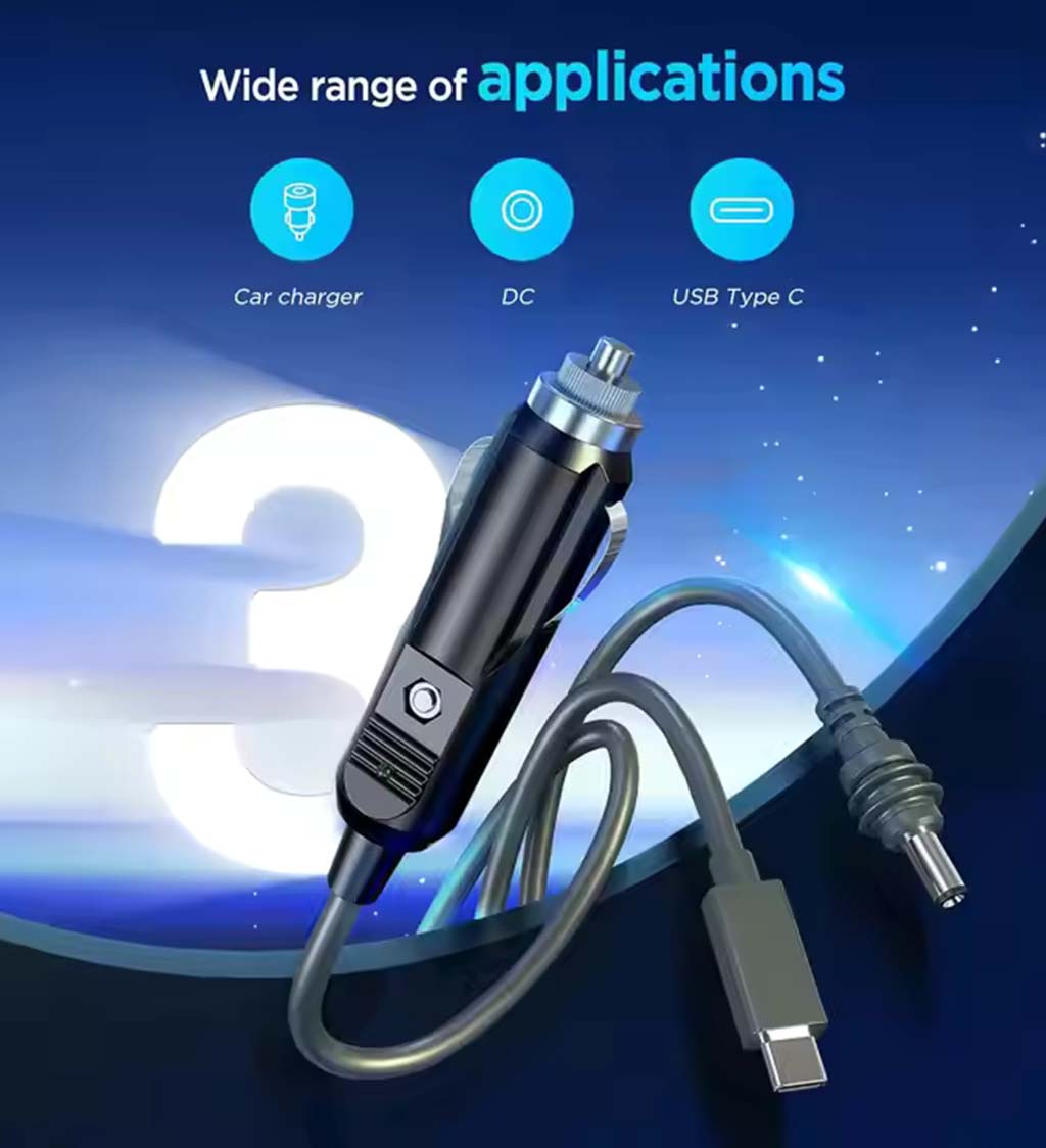 Starlink Mini 3-in-1 Power Cable - 2M/3M/5M - Car Adapter + DC Plug ...