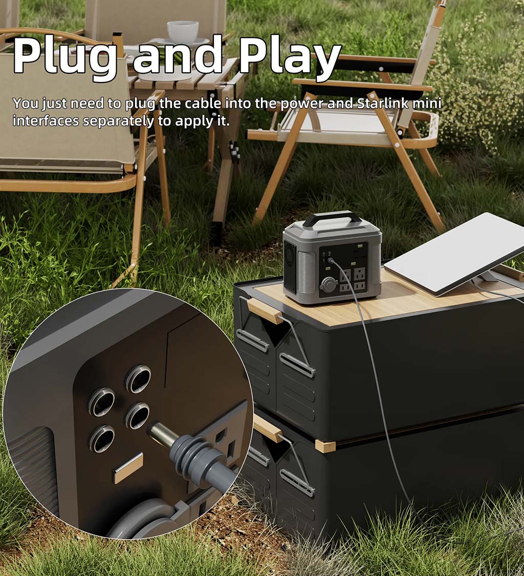 Starlink Mini DC to DC Power Cable - 2M/5M - Waterproof Outdoor ...