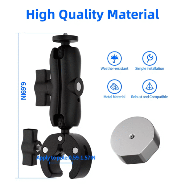 Starlink Mini Adjustable Pipe Adapter and Clamp Pole Mount Kit - Air ...